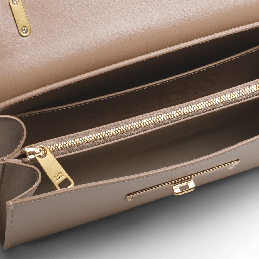 Capucine Gold Edition - Taupe Box Leather – Ateliers Auguste