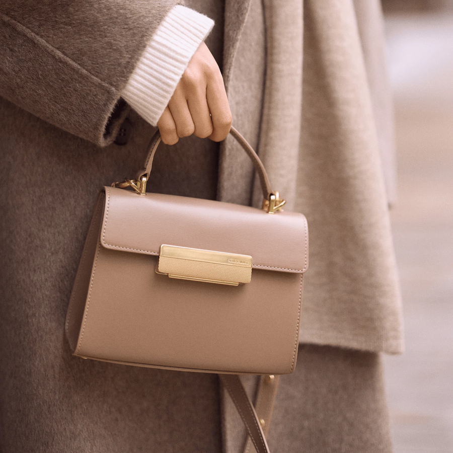 Mini Capucine Gold Edition - Taupe Box Leather – Ateliers Auguste